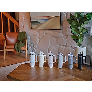 Stanley Quencher H2.0 Tumbler with Handle and Straw 30 oz | Flowstate 3-Position Lid | Cup Holder Compatible for Travel | Insulated Stainless Steel Cup | BPA-Free | Black 2.0