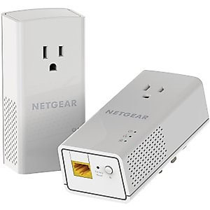 NETGEAR PowerLINE 1000 Mbps, 1 Gigabit Port with Pass-Through, Extra Outlet (PLP1000-100PAS)