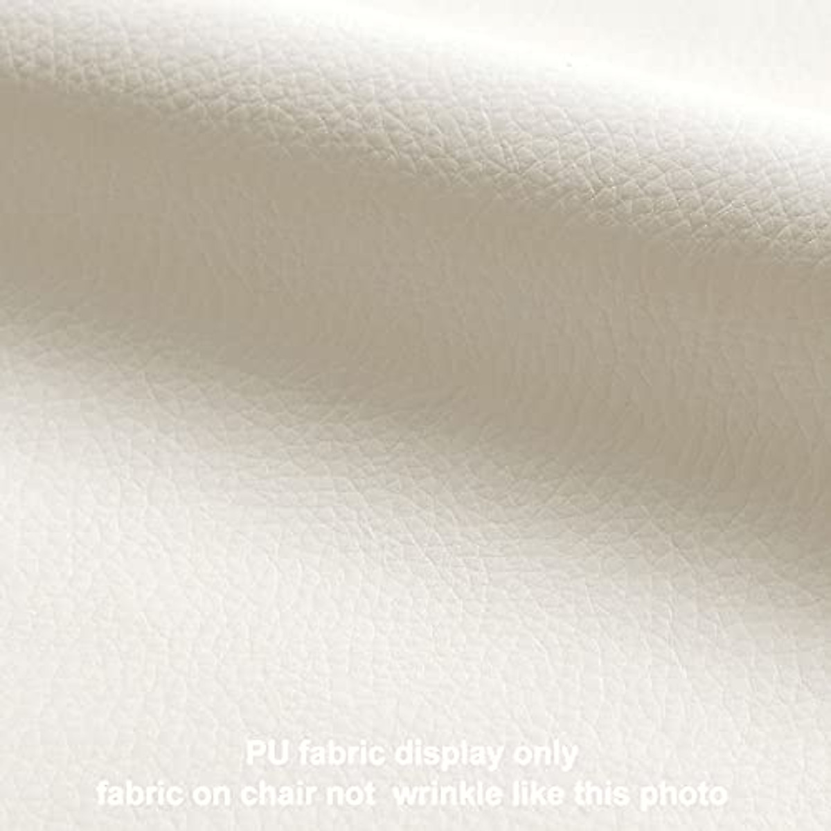 Duhome Rolling Home Office Desk Chairs for Teens, Adjustable Task Chair No Arms Desk Chair with Backrest for Home Office Bedroom Barber White PU Leather