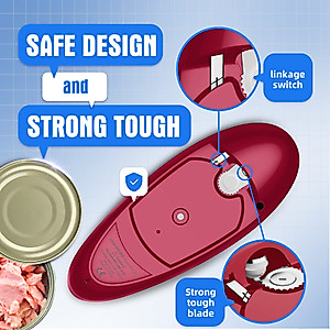 One-Touch Electric Can Opener Automatic Hand Free Can Opener for Arthritis and Seniors, Safety Can Opener Smooth Edge, Restaurant Can Opener Best Kitchen Gadget for Home Use