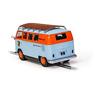 Scalextric Volkswagen T1B MicroBus ROFGO Gulf Van 1:32 Slot Race Car C4217, Orange & Light Blue