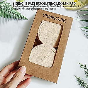 Face Exfoliating Loofah Pad Scrubber, Manual Facial Cleansing and Makeup Remover Brush 4 Pieces, Natural Loofa Sponge Pads Massage Pores and Clean Blackheads Without Hurting The Skin