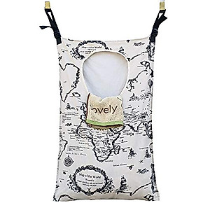 Amlrt Adjustable Door-Hanging Laundry Hamper with Stainless Steel Hooks, Hanging Laundry Bag