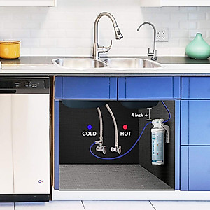 Frizzlife Under Sink Water Filter-NSF/ANSI 53&42 Certified Drinking Water Filtration System-0.5 Micron Removes Lead, Chlorine,Bad Taste & Odor, W/Dedicated Faucet