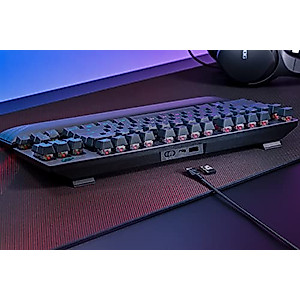 ASUS ROG Strix Scope RX TKL Wireless Deluxe - 80% Gaming Keyboard, Tri-Mode Connectivity (2.4GHz RF, Bluetooth, Wired), ROG RX Red Optical Mechanical Switches, PBT Keycaps, RGB, Wrist Rest, Black