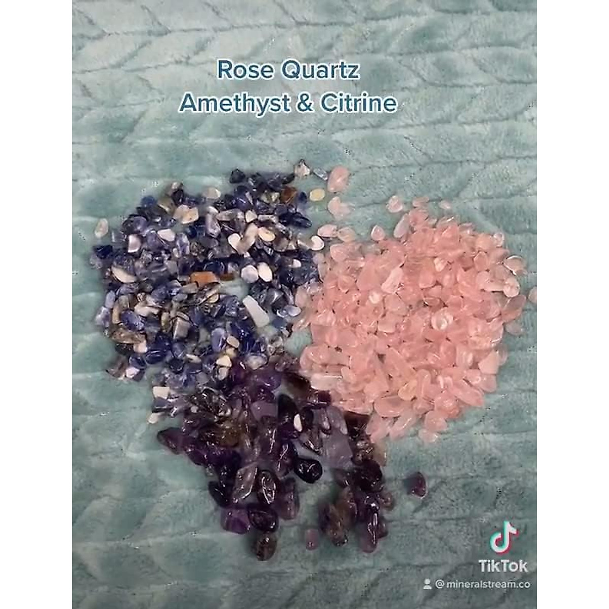 MineralStream Chakra Showerhead Kit with Replacement Beads + Natural Therapeutic Crystals + Shower Arm Diverter + 1.5m Hose | For Luxurious Spa like Experince