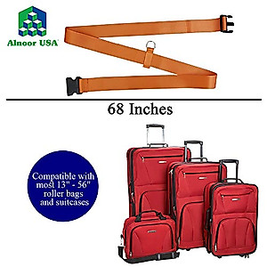 Car Seat Travel Belt | Car Seat Travel Strap to Convert Your Car Seat and Carry-on Luggage into an Airport Car Seat Stroller & Carrier - Bright Orange and Heavy Duty - Includes Bonus E-Book Gift