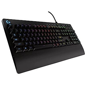 Logitech G213 Wired Gaming Keyboard with Dedicated Media Controls, 16.8 Million Lighting Colors Backlit Keys, Spill-Resistant and Durable Design, Black