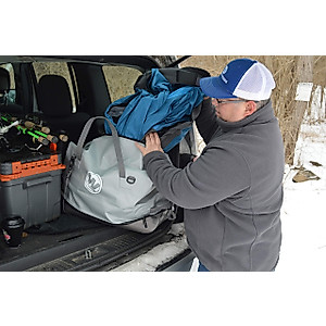 Wilderness Systems Escape Wet/Dry Duffle Bag | Kayak Drybag with Separate Wet and Dry Storage | Waterproof Zipper and Compression Straps | 45L, Grey (8070246)