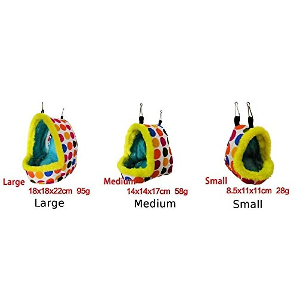 YITAQI Parrot Nest Pet Bird Nest,Warm Winter Hanging Sleeping Bag Cave Hut Parrot Toy Bird Bed Tent Hammock(M)