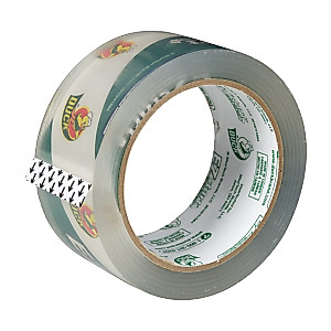 Duck 299002 Brand EZ Start Packaging Tape Clear, 60 Yards/Roll (Single) (Pack of 2)