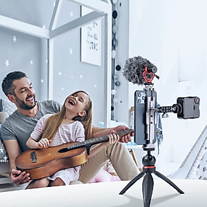 ARNARKOK Metal Tablet Tripod Mount, 7.9-12.9in Ipad Holder, Rotatable Cold Shoe, 2 Acra Swiss QR Bracket, Universal Tablet Mount for Video Recording