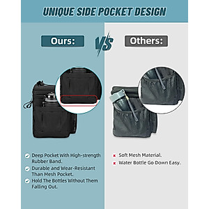 HSHRISH Tactical Lunch Box, Large Expandable Insulated Lunch Bag, Durable Waterproof Leakproof Cooler Bag for Adults/Men/Women/Work Outdoor Picnic Trips, 20 Cans/15 L, Black