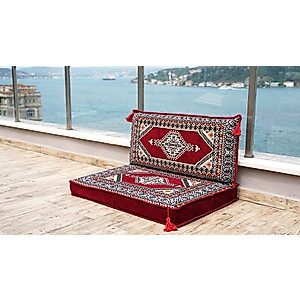 Arabic Living Room, Moroccan Home Decor, Floor Cushion, Arabic Floor Couch, Turkish Floor Sofa, Ethnic Sofa, Arabic Sofa Seating