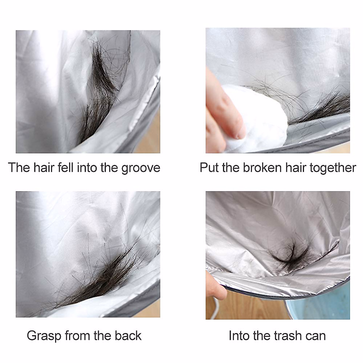 EFLY Hair cutting cape barber Cape umbrella for men women, haircut Salon Capes for hair stylist, Beard Shaving Waterproof Hairdressing Kit Accessories for Adult Kids (silver)