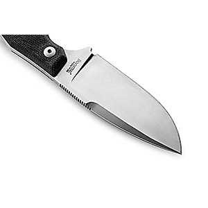 LionSTEEL H2 Karambit Style Fixed Blade EDC Hunting Hiking and Outdoor Knife, G10 and Micarta Handles, M390 Super Steel, Leather Sheath Included, Black G10