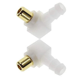 AUTOKAY Pack of 2 692317 493496 Carb Fuel Fitting Elbow Hose Connector Compatible with B&S 494451 Snowblower Lawn Tractor Generator Yardbird Chippe