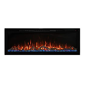Modern Flames Spectrum Series Slimline Wall Mount/Built-In Electric Fireplace (SPS-50B), 50-Inch