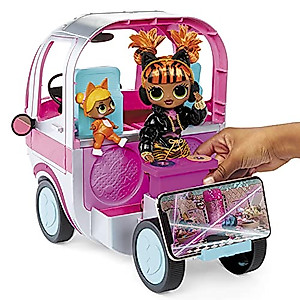 LOL Surprise OMG Glamper Fashion Camper Doll Playset with 55+ Surprises, Fully-Furnished with Light Up Pool, Water Slide, Bunk Beds, Cafe, BBQ Grill, DJ Booth - Gift Toy for Girls Ages 4 5 6 7+ Years