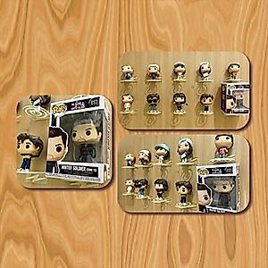 YODAR 10 Pack Small Clear Acrylic Floating Shelves for Funko Pop Figures, Wall Mounted Mini Hanging Display Shelf for Storage & Decor, Adhesive Invisible Ledge Organizer，Shining at Night