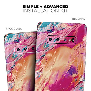 DesignSkinz Liquid Abstract Paint Remix V90 Protective Vinyl Decal Wrap Skin Cover Compatible with The Samsung Galaxy S20 (Screen Trim & Back Glass Skin)