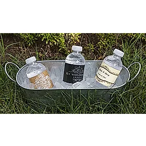 DesignThatSign 100 Gold Confetti On White Background Wedding Anniversary Engagement Party Water Bottle Labels Bridal Shower Birthday