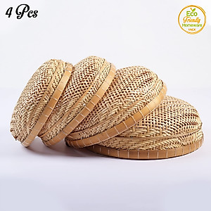 ECO FRIENDLY HOMEWARE VNCK Fruit Holder For Kitchen Countertop, Fruit Bowls For Table Centerpiece, Decorative Bowl, Fruit Bowl For Kitchen Counter (9.8", 11", 11.8", 13.4" diameter, 4 Pcs, Hole)