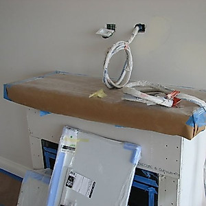 Plasticover - PCP360200 Reinforced Kraft Floor Protection Paper, Plastic Coated and Fiberglass Threading, Brown, 36" Wide by 200' Long