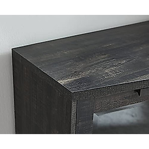 Home Source Jill Zarin Espresso Bar Cabinet with Curved Glass Doors