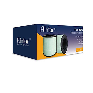 Flintar BS-08 H13 Upgraded True HEPA Replacement Filter, Compatible with PARTU BS-08 HEPA Air Purifier, Better Filtration and Odor Reduction, 2-Pack