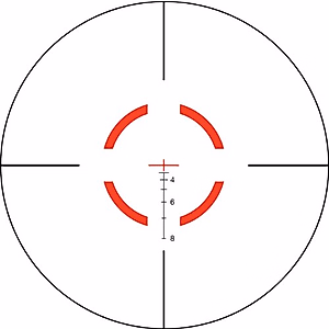 Trijicon VCOG 1-6x24 Riflescope Red Segmented Circle/Crosshair .223/55 Grain Ballistic Reticle with Thumb Screw Mount