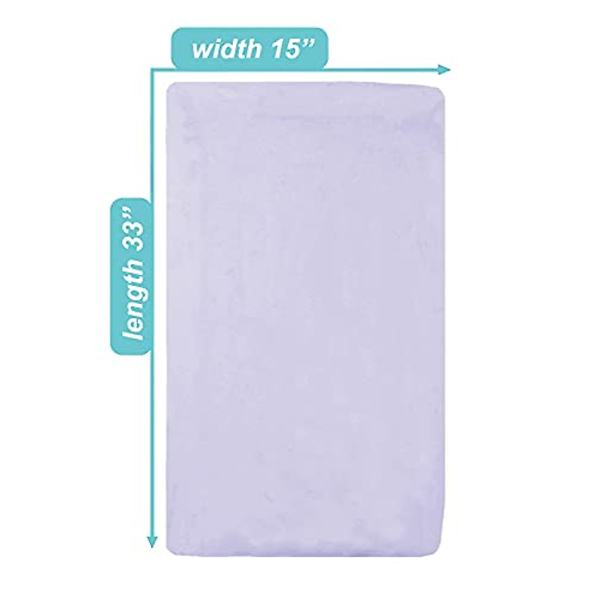 TL Care 15" x 33" Fitted Bassinet Sheet, 100% Natural Cotton Supreme Jersey Knit, Lavender, Soft Breathable, for Boys and Girls