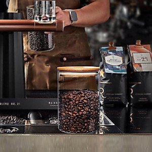 umieo Glass Food Storage Containers with Lids, Small Storage Containers 27oz Set of 2, Glass Storage Jars with Airtight Lids for, Flour, Rice, Nuts, Candy, Coffee, Beans