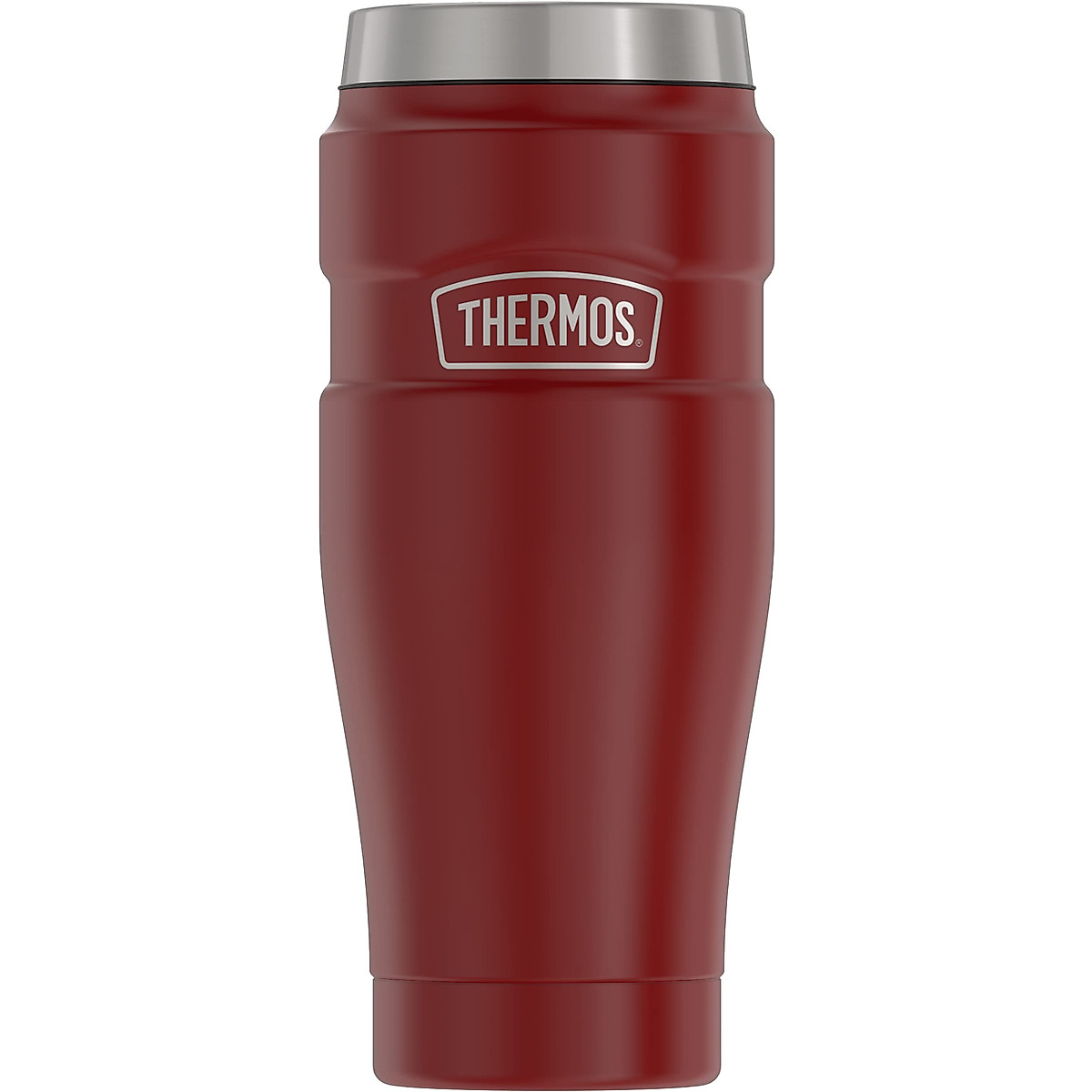 THERMOS Stainless King 16 Ounce Tumblers, Matte Red & Green