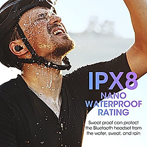 Tmaine Wireless Earbuds,Bluetooth 5.2 Wireless Headphones with IPX8 Waterproof,Wireless Charging,30H Playtime,Button Control, Comfortable for Sport,Running,Working, Black