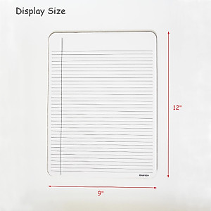 Dry Erase Notebook College Ruled Lined Board, Double Sided Dry Erase Lapboard Ruled Writing Note Pad, 9"x12" Small Whiteboard Notbook for Taking Notes at Home, Work and Student Brainstorming (2 Pack)