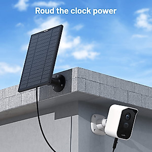 Wansview Solar Panel for Security Camera, 6V 3.2W Solar Chargers Compatible with Outside Solar/Battery Powered Camera, IP65 Waterproof Solar Battery Charger with 10FT Type-C Charging Cable (No camera)