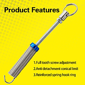 Crynod 2 PCS Car Trunk Lid Modification Spring Accessory with Clamp, Adjustable Metal Vehicle Lifting Spring Accessories, Universal Automotive Trunk Spring Replacement for SUV Truck RV (Silver)
