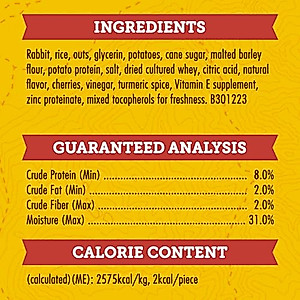 Zuke’s Mini Naturals Soft And Chewy Dog Treats For Training Pouch, Natural Treat Bites With Rabbit Recipe - 16.0 OZ Bag