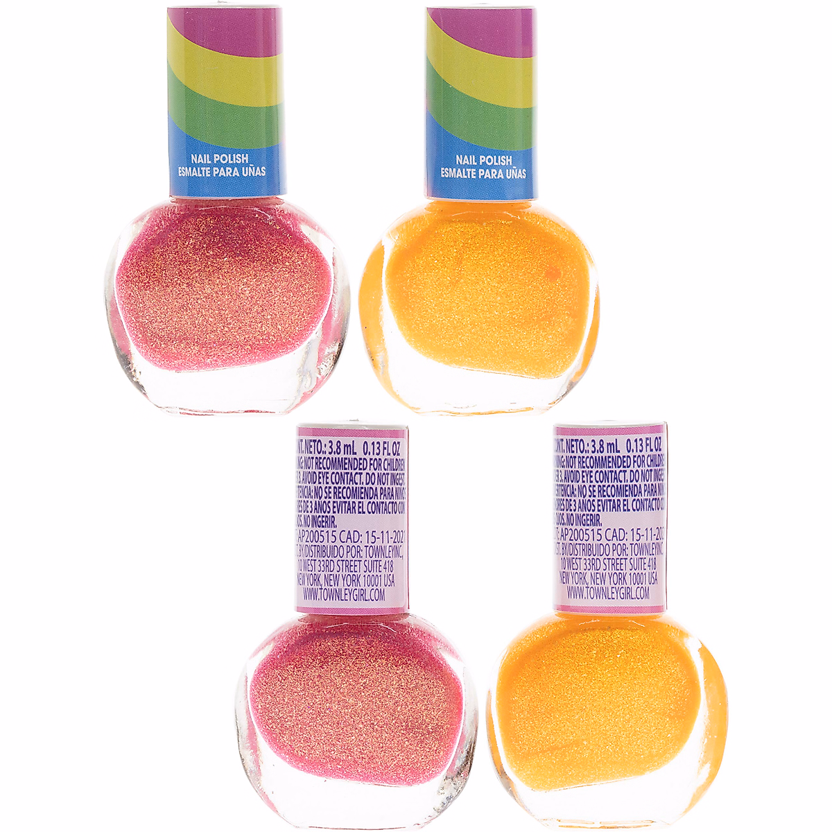 Townley Girl No Drama Llama Makeup Filled backpack Set with 10 Pcs, Including Lip Gloss, Lip Balm, Nail Polish, Nail Stickers, Hair Bows, Flip Up Mirror and More, Ages 3+