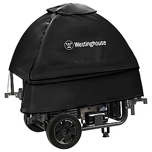 Westinghouse WGenTent Generator Running Cover for Open Frame Generators,Black + Westinghouse Outdoor Power Equipment WGen Generator Cover - Universal Fit For Portable Generators Up to 9500 Rated Watts