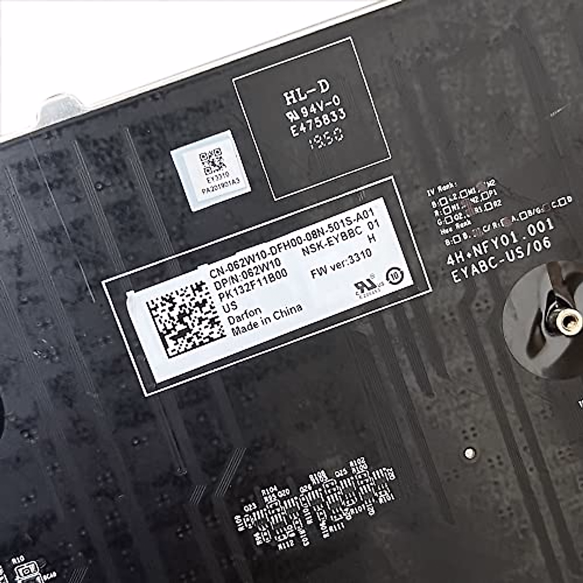 GinTai Laptop US Keyboard with RGB Backlit Replacement for Dell Alienware 17 R5 /Area 51m R1 AWAR51M-7350WHT 62W10 NC0731-1 0