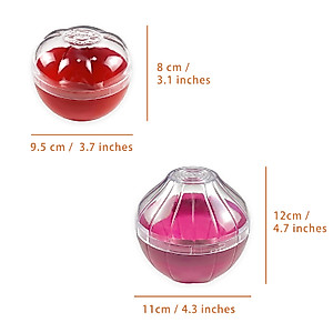 Magicaleast 2PCS Fruit and Vegetable Shaped Savers Onion and Tomato Storage Containers for Fridge Vegetable Crisper Makes Food Stays Fresh Longer