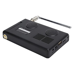 Acogedor 5 Inch Portable TV, 1080P ATSC Pocket Digital Car TV, with 1500mAh Rechargeable Battery, Support USB, TF Card, Mini Digital Television for Camping, Kitchen