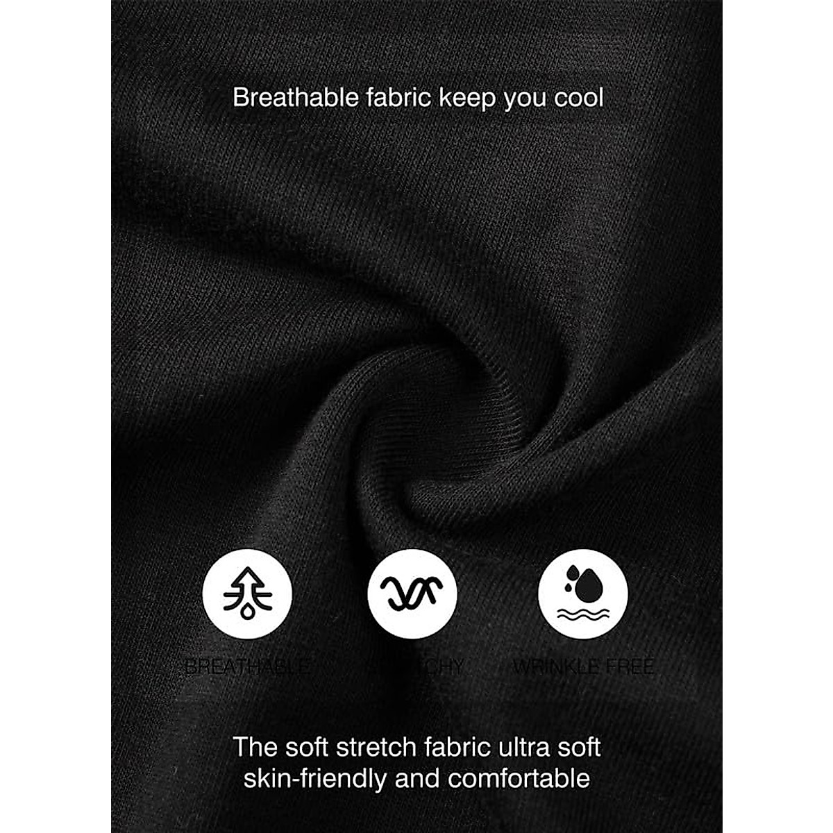 JMIERR Men's 3 Pack Cotton Hipster Hip Hop Longline Crewneck T-Shirt, Short Sleeve Gym Workout Athletic T Shirts for men Pack,M, Black/Black/Black