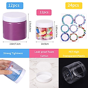 SGHUO 24 Pack Empty Slime Containers