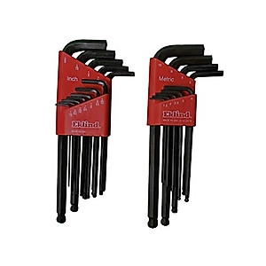 Eklind Tool 13221 Ball-Hex L-Key allen wrench Combo- Inch/MM (2 sets 21pc)