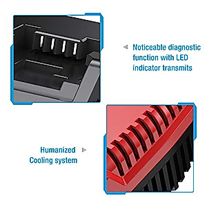 Powerextra 1Pack 3.7Ah 18 Volt Battery for Porter Cable PC18B Replacement + Battery Charger for Porter Cable 18-Volt Cordless Tool NiCad NiMh & Lithium Battery