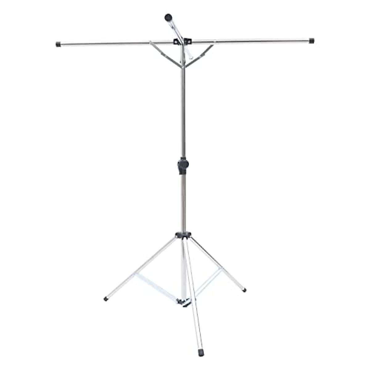 Xuthusman Folding Clothes Drying Rack Silver Metal Laundry Rack X-Shaped Drying Rack w/ 10x Windproof Hooks for Rooms/Balcony 49.61in