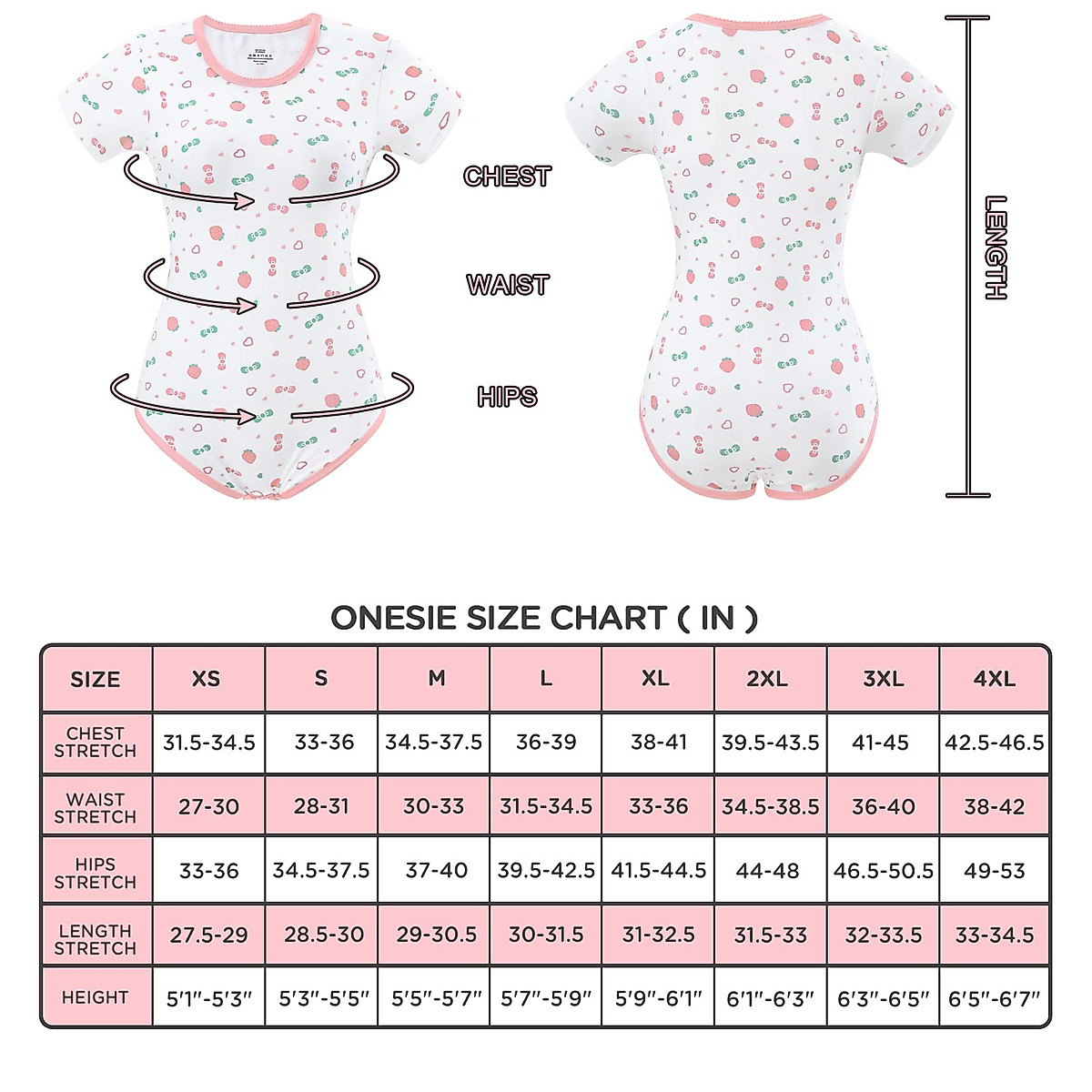 Littleforbig Cotton Romper Onesie Pajamas Bodysuit - Baby Berries Onesie M